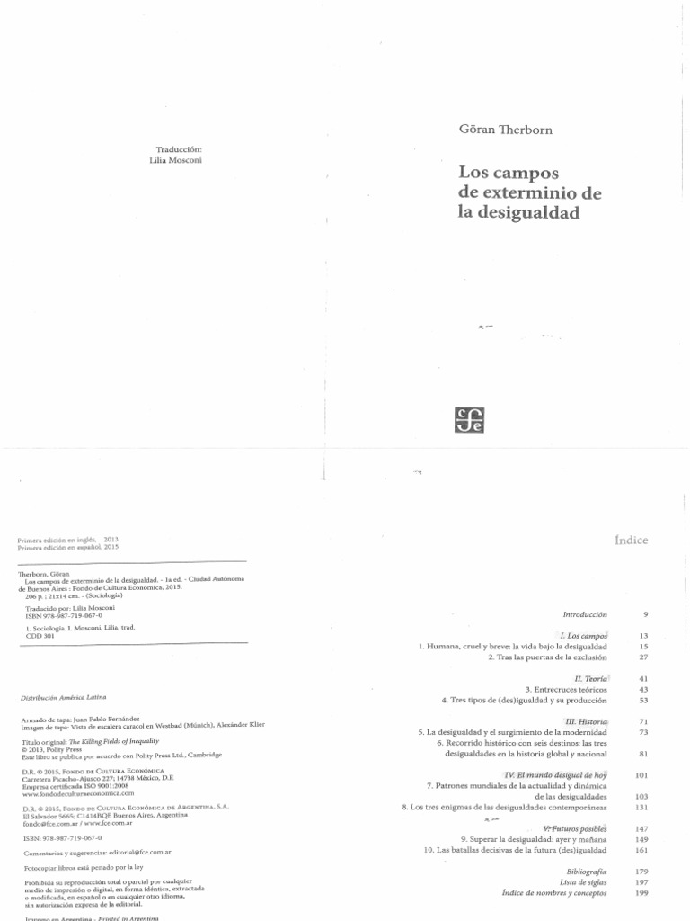 Therborn - Los Campos de Exterminio de La Desigualdad | PDF