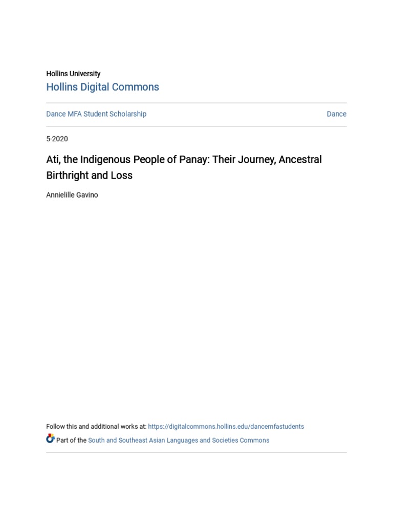 Ati The Indigenous People of Panay Their Journey Ancestral Bir | PDF ...
