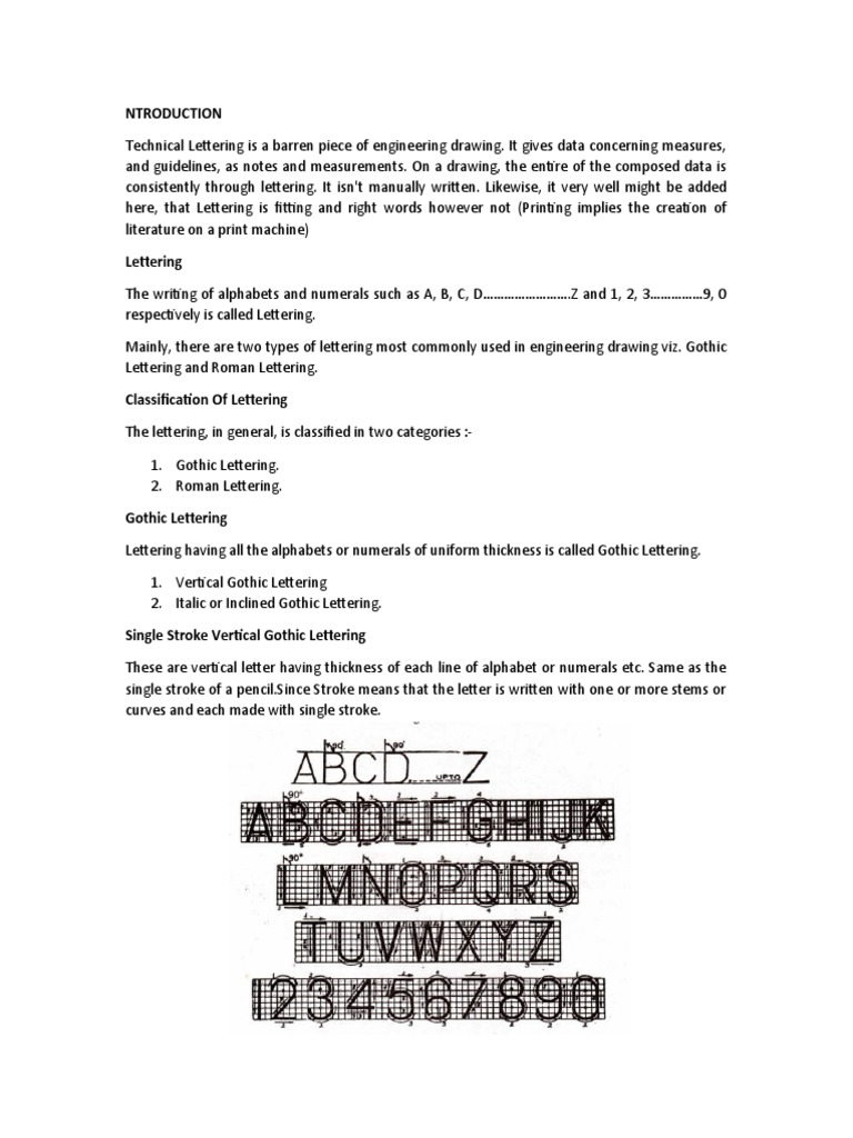 Engineering Lettering Basics | PDF