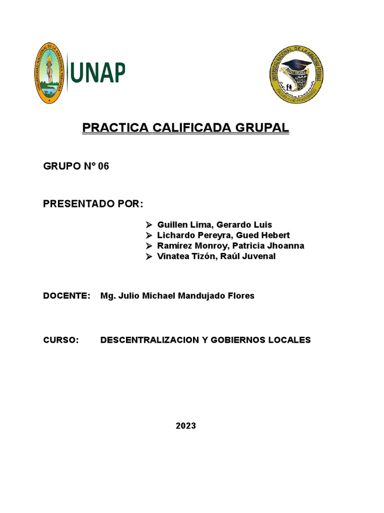 Practica Calificada Grupal - Descentralizacion | PDF | Descentralización | Internet