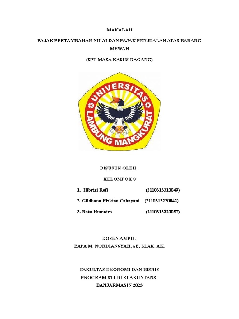 MAKALAH PPN & PPNBM SPT Masa | PDF