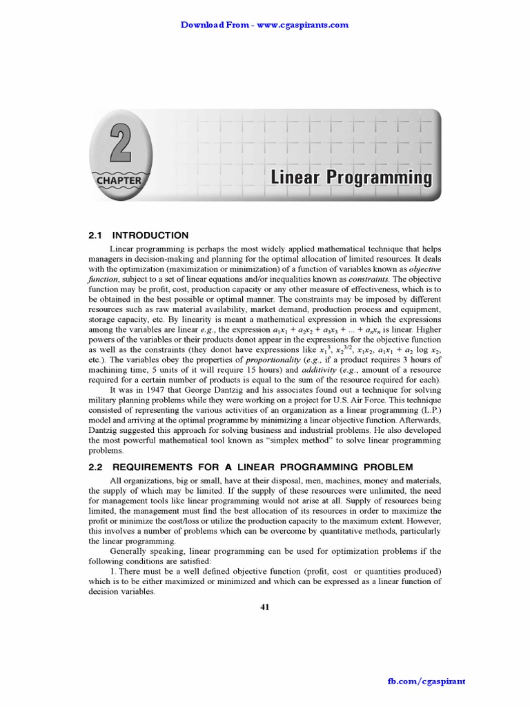 Operations Research LP | PDF