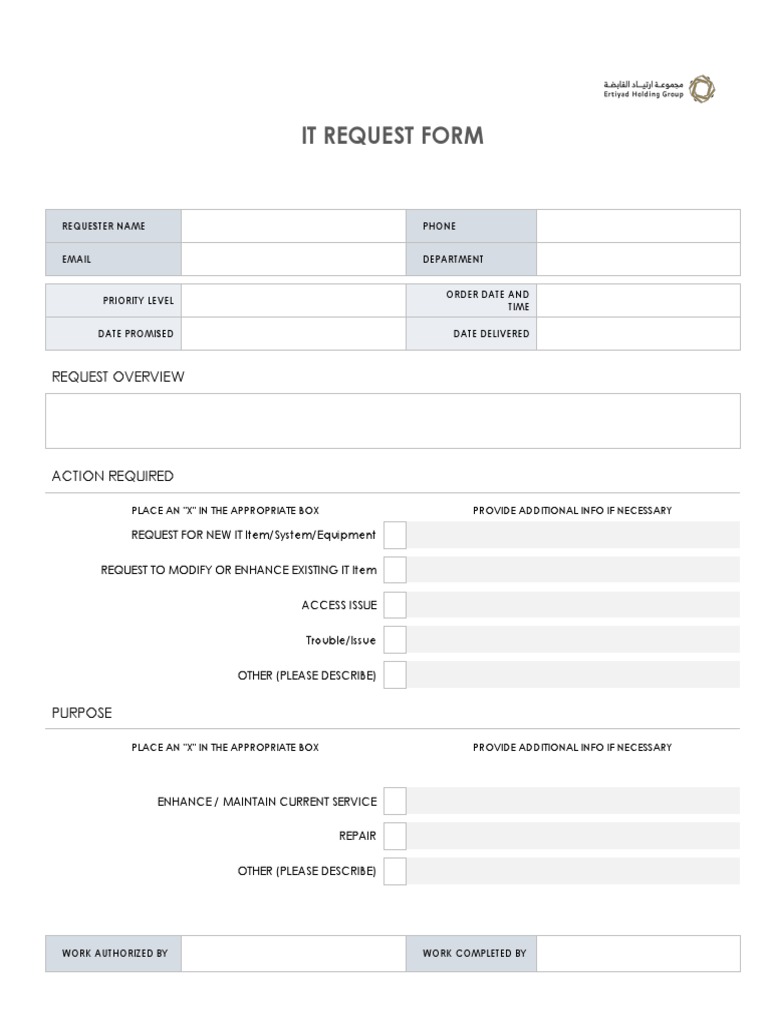 IT Request Form | PDF