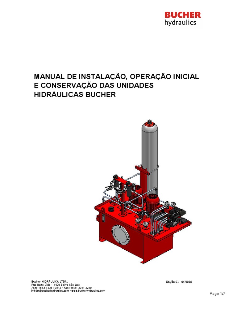 Manual de Instalacao Operacao e Conservacao Das Unidades Hidraulicas ...