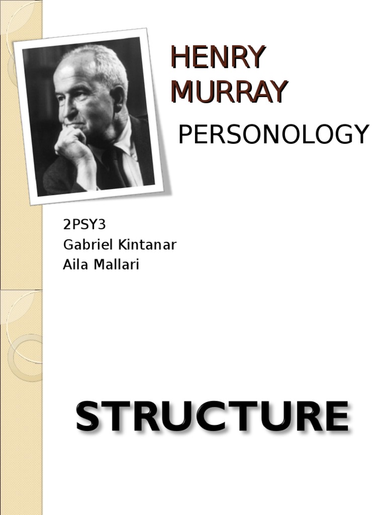 Murray Report TOP | PDF | Personality Psychology | Id