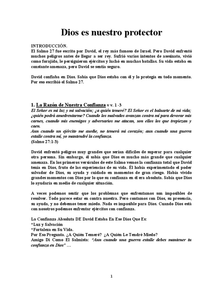 Dios Es Nuestro Protector | PDF | Salmos
