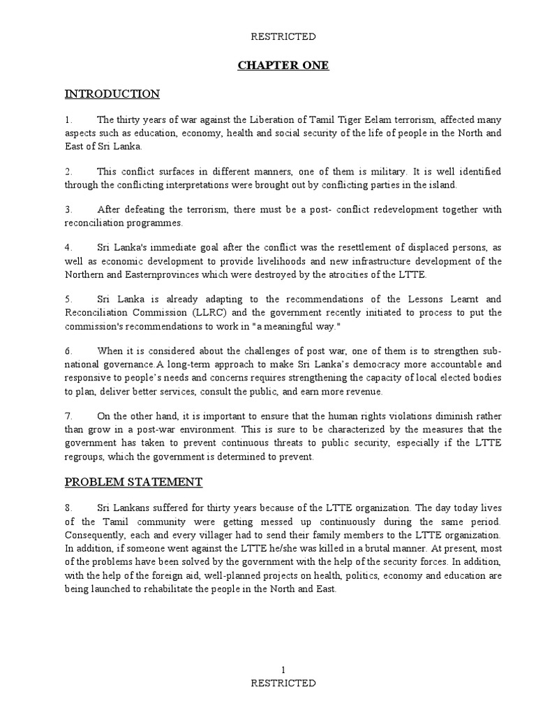 Post-War Development Challenges in Sri Lanka | PDF | Politics | Social ...