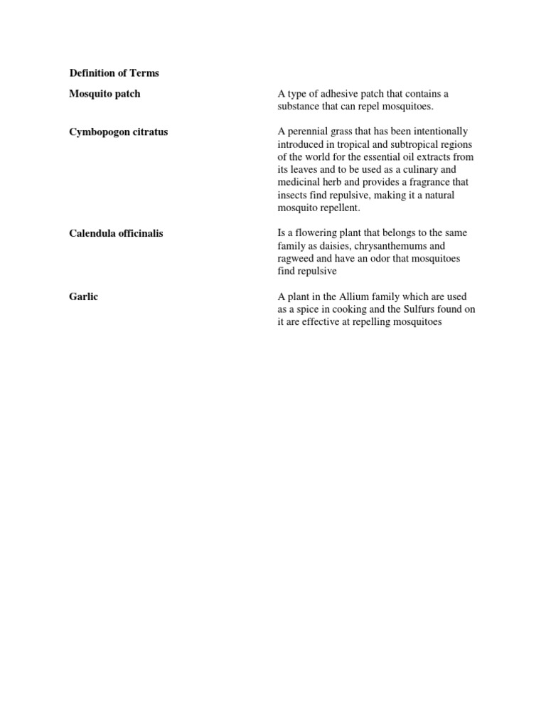 Definition Of Terms PDF
