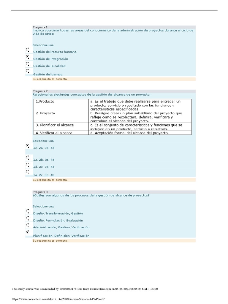 Examen Semana 4 PAP | PDF | Business | Ciencia de sistemas