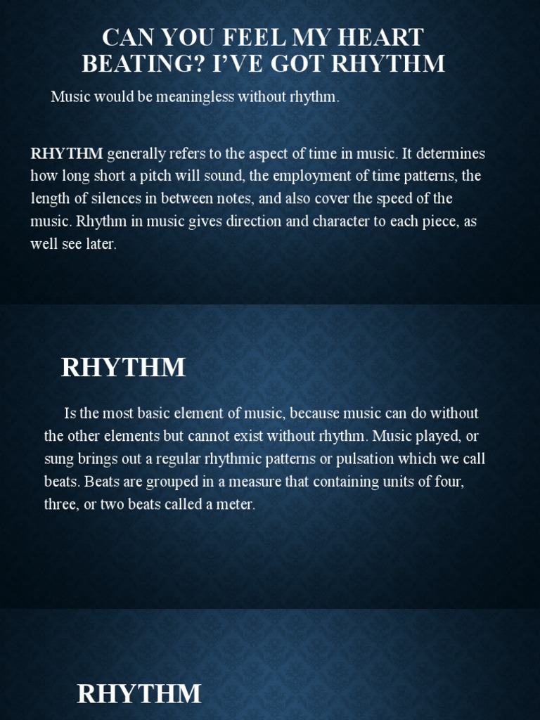 RHYTHM | PDF | Rhythm | Tempo