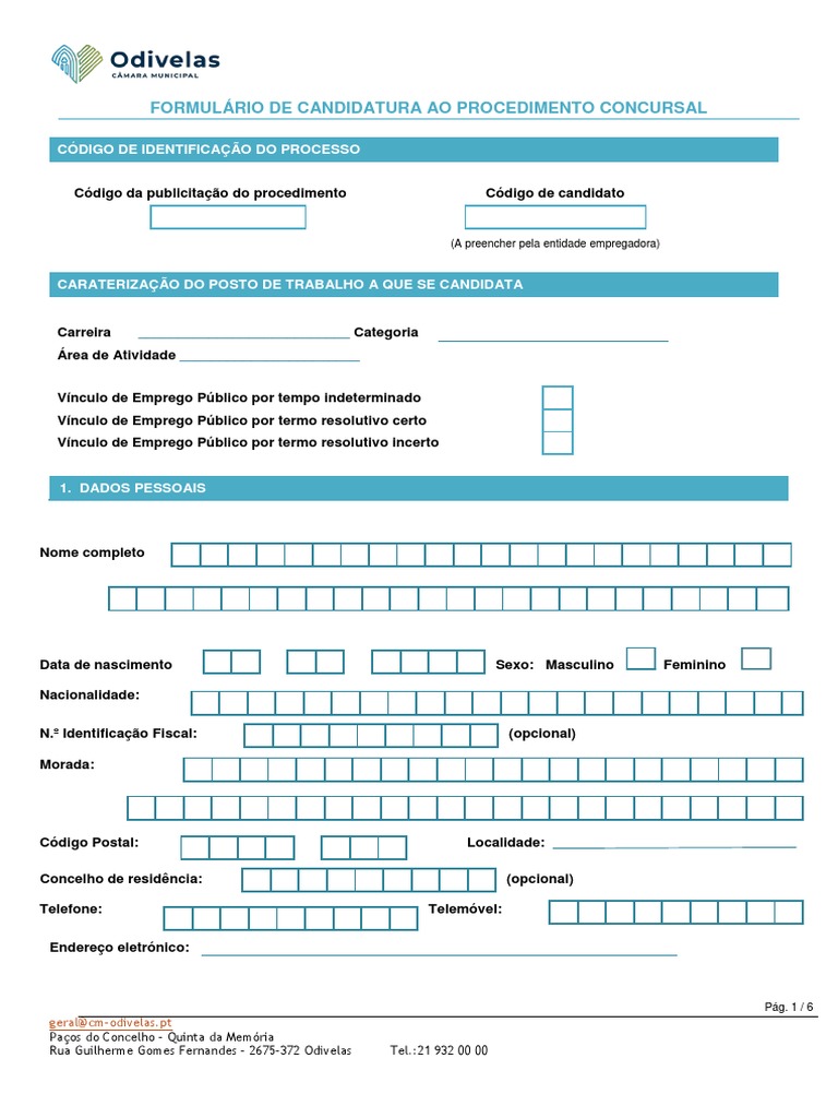 Formulario Procedimento Concursal Comum | PDF