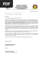 Solicitation Letter - Brigada Eskwela | PDF | Classroom | Schools