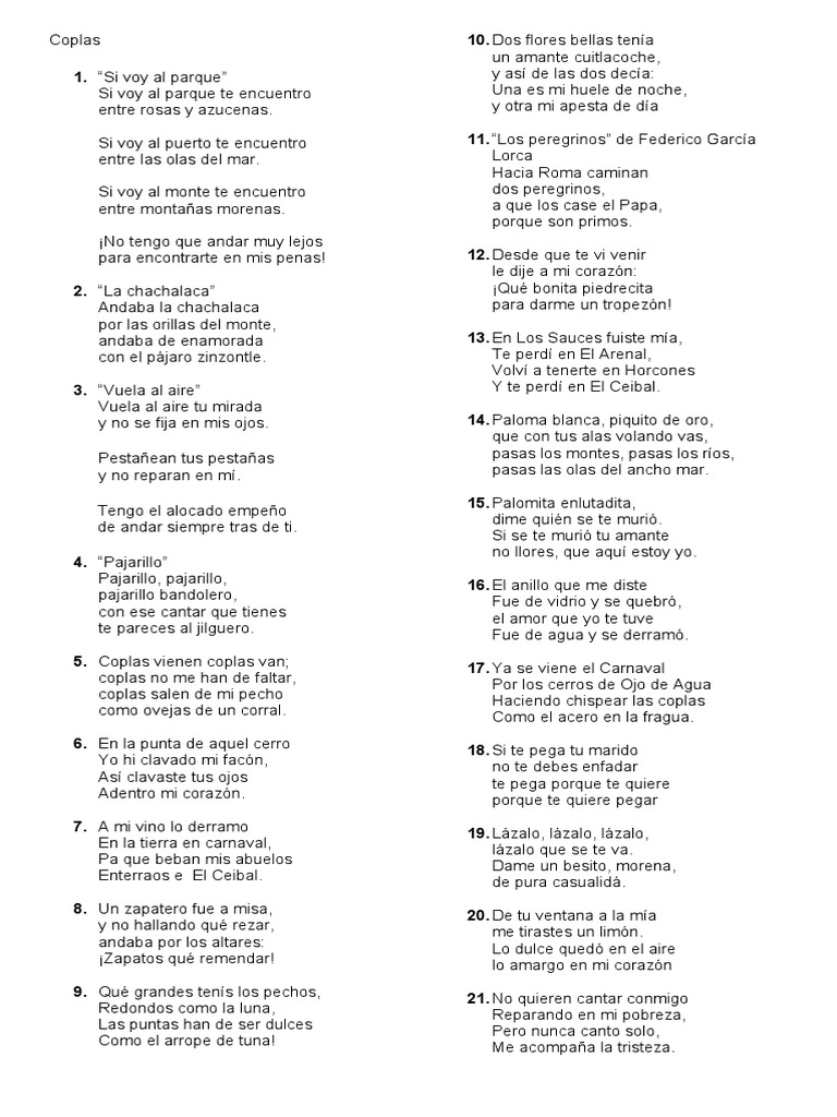 Coplas | PDF