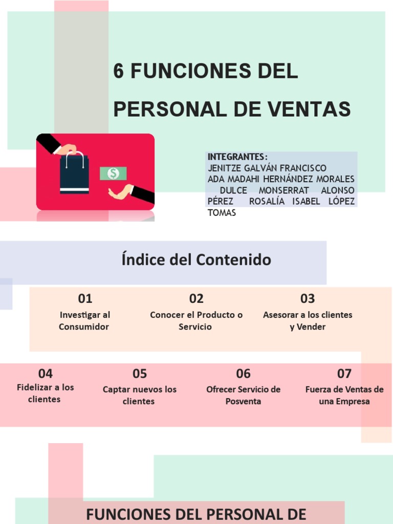 Funciones Del Personal de Ventas | PDF | Mercado (economía) | Cliente
