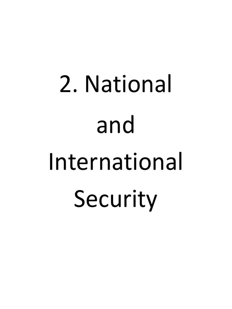 National and International Security | PDF | State (Polity) | Thucydides