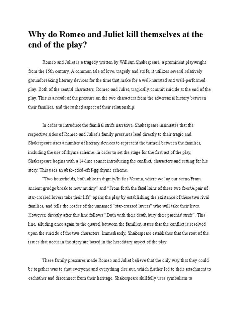 Romeo and Juliet Essay | PDF | Romeo And Juliet | Dream
