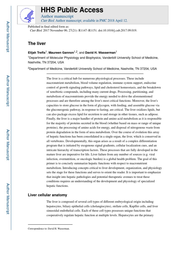 The Liver Nihms956351 | PDF | Social Science | Wellness
