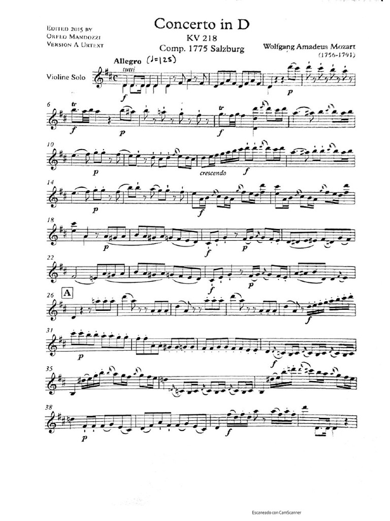 IMSLP839817-PMLP3125-Mozart Mandozzi Concerto 4 KV 218 | PDF