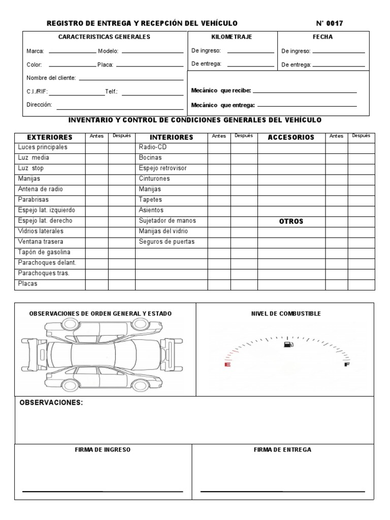 Formato de Control | PDF