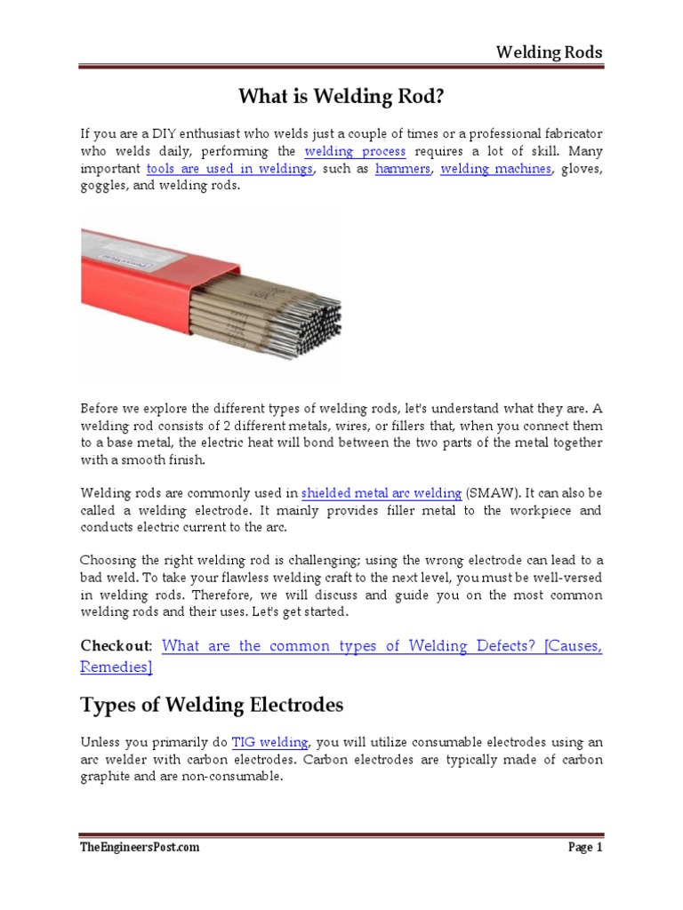 Welding Rods | PDF | Welding | Construction