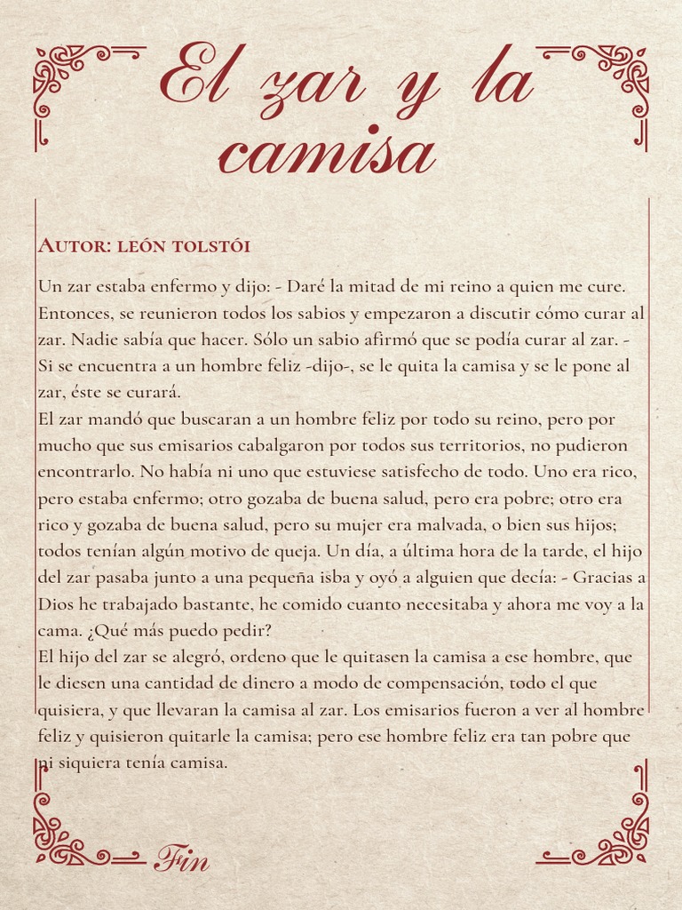 El Zar y La Camisa (2) | PDF