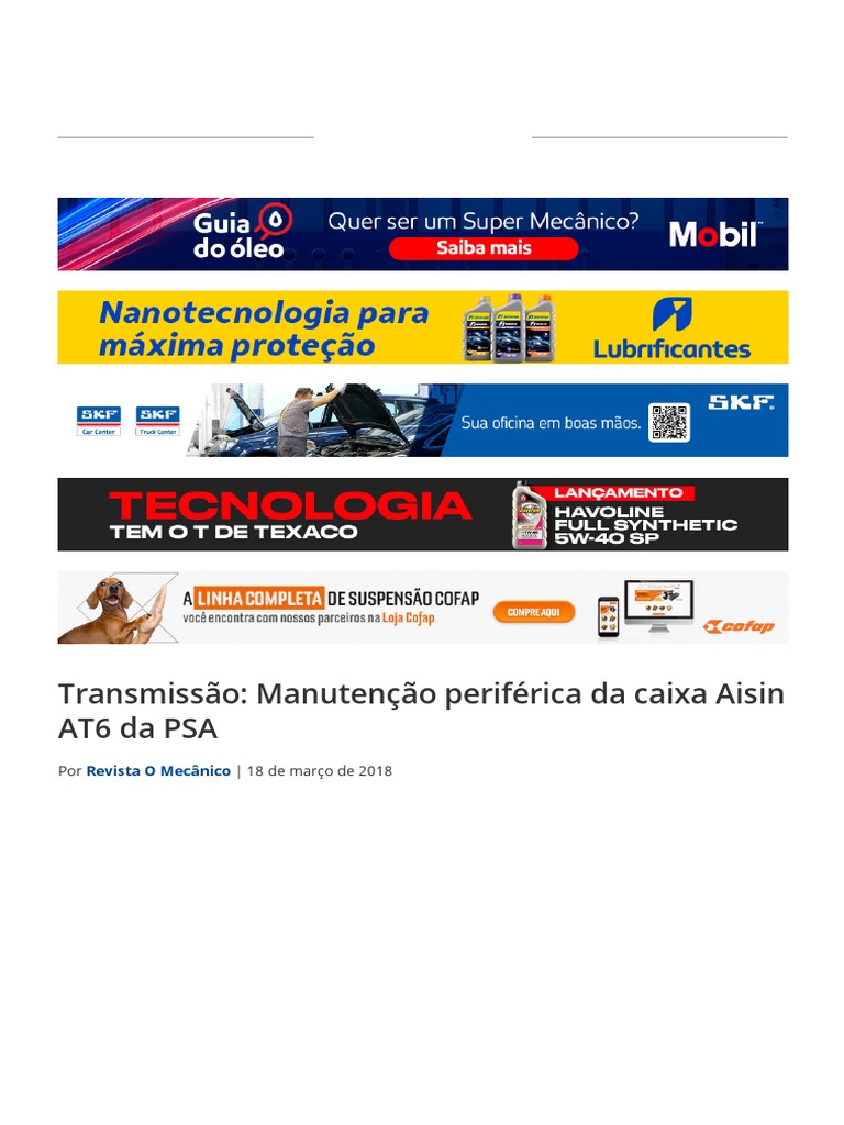 Aisin AT6 Da PSA | PDF