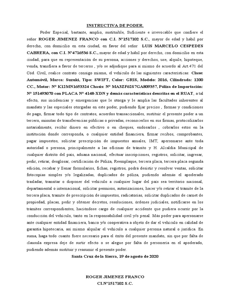 Poder Roger Jimenez 4148 XDN | PDF | Justicia | Crimen y violencia