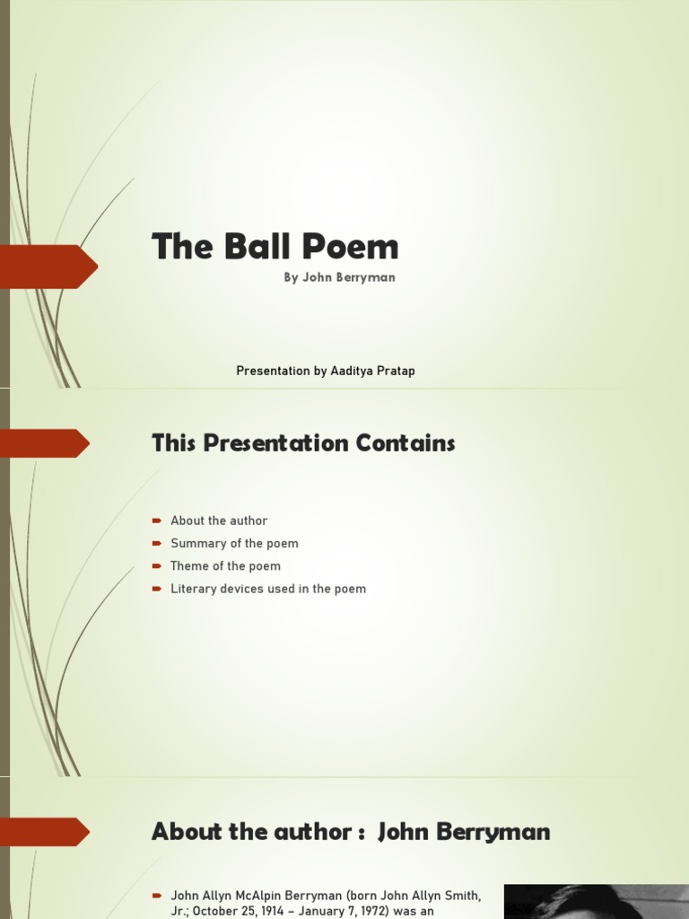 The Ball Poem Project | PDF | Poetry