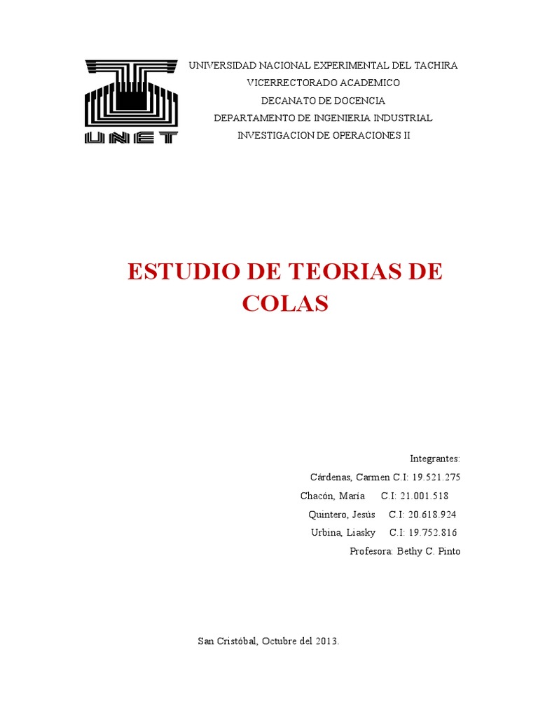 Trabajo de Teoria de Colas Final Jesus | PDF | Desviación Estándar | Diferencia