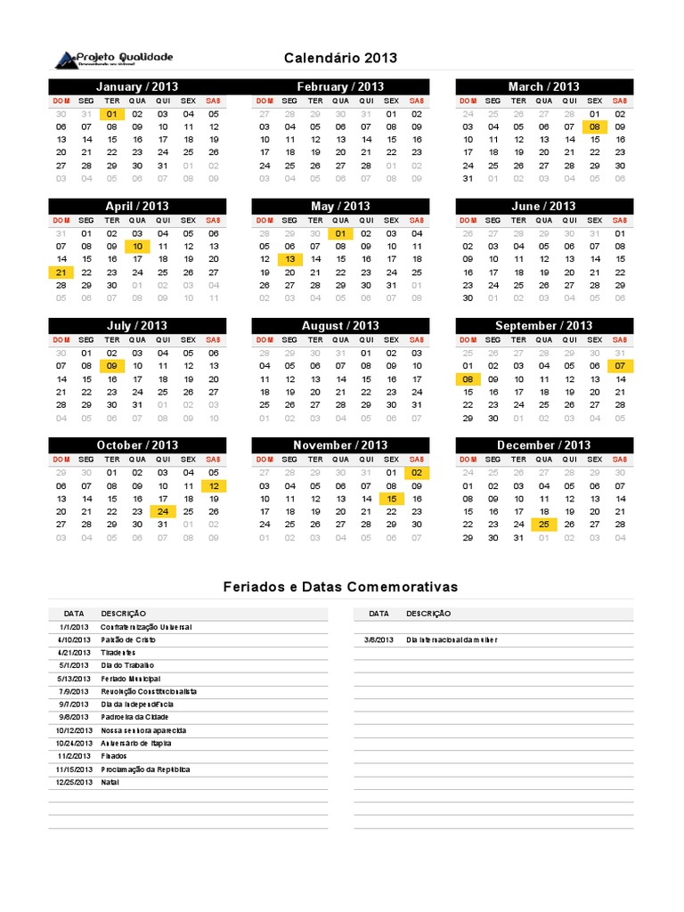 Calendario Anual | PDF