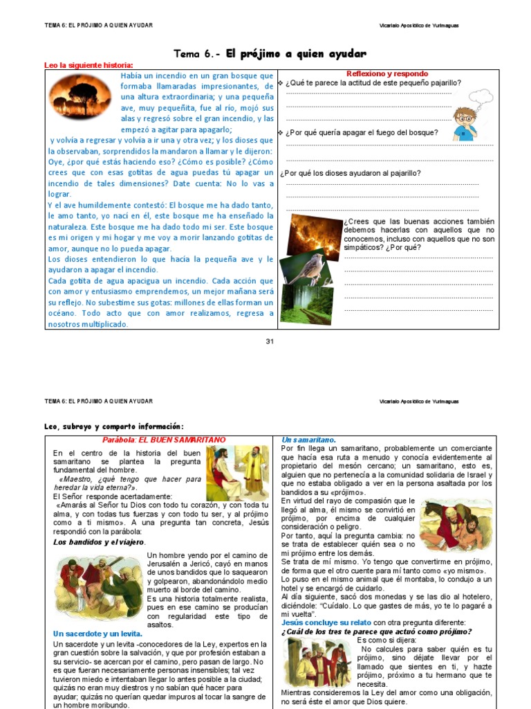 2S Cuaderno 06 El Projimo A Quien Ayudar 3 | PDF