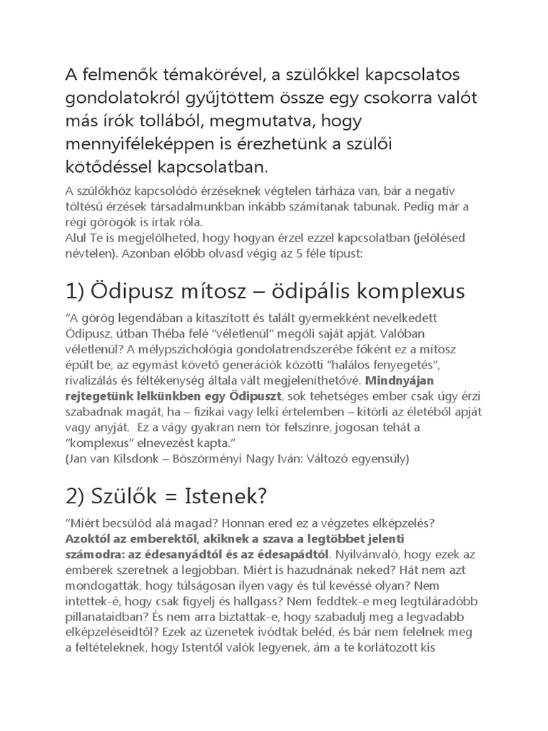 5 Féle Kötődés | PDF