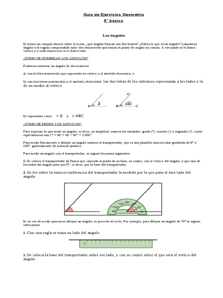 Construcción de Ángulos | PDF | Ángulo | Medida Geométrica