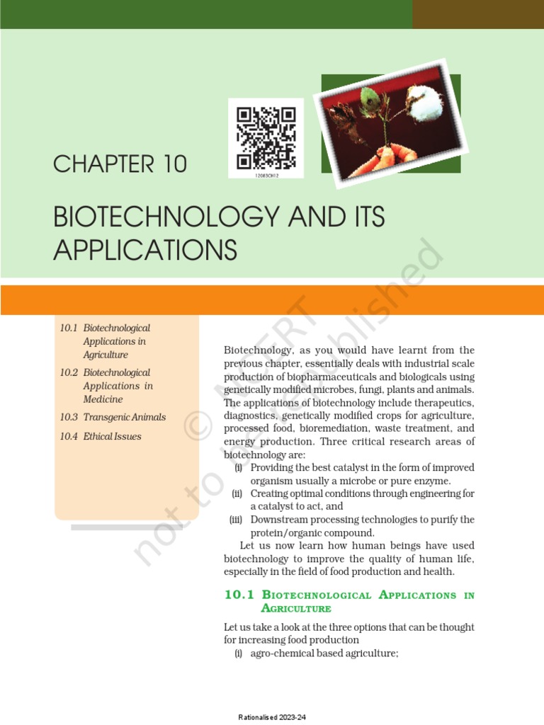 NCERT Biology Class 12 last 4 CHapters | PDF