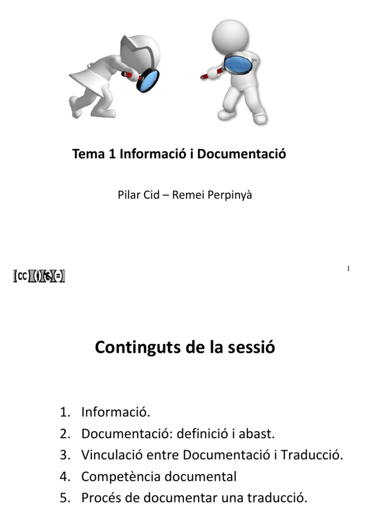 Tema 1 - InformacioDocumentacio - CAT | PDF
