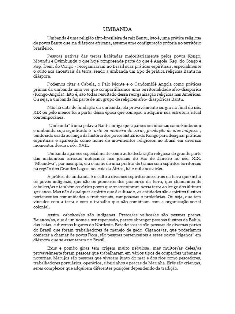 UMBANDA | PDF | Espiritismo