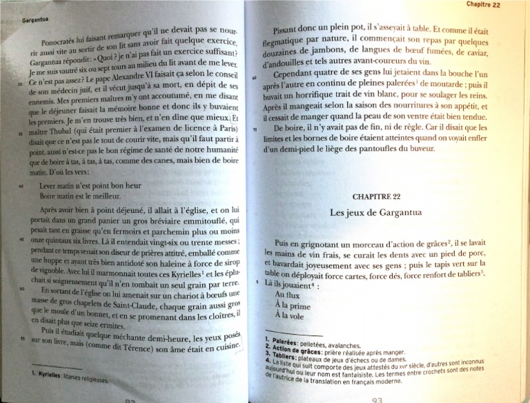 Gargantua Chap. 21 | PDF