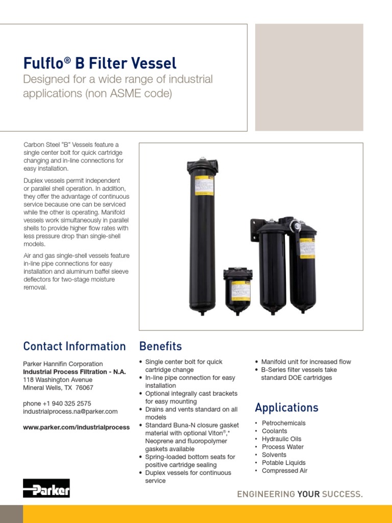 B Single Cartridge Filter Vessel - Data Sheet - IPF NA | PDF | Pipe ...