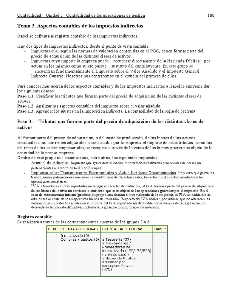 Impuestos Indirectos | PDF | Contabilidad | Impuestos