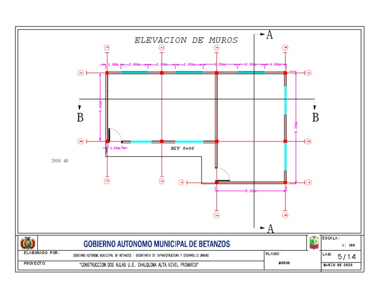 PLANOS-ELEVACION MUROS | PDF