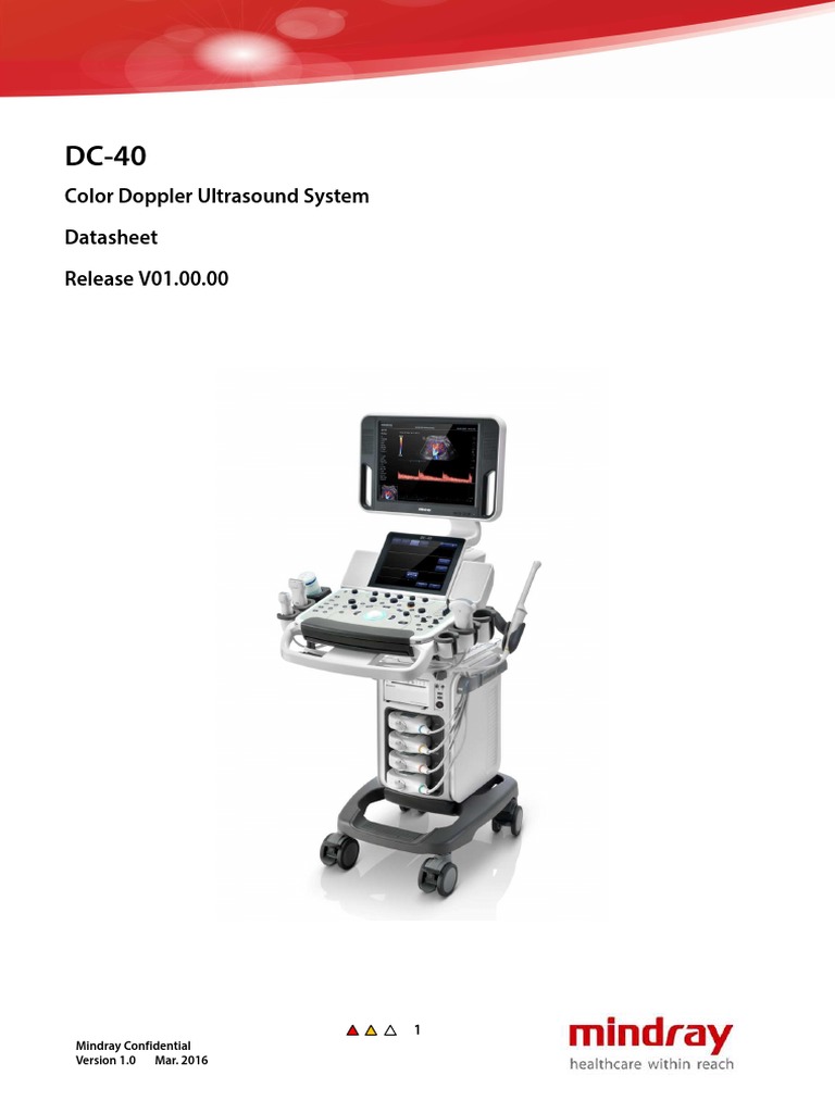 DC-40 Datasheet Completo | PDF | Medical Ultrasound | Computer Monitor