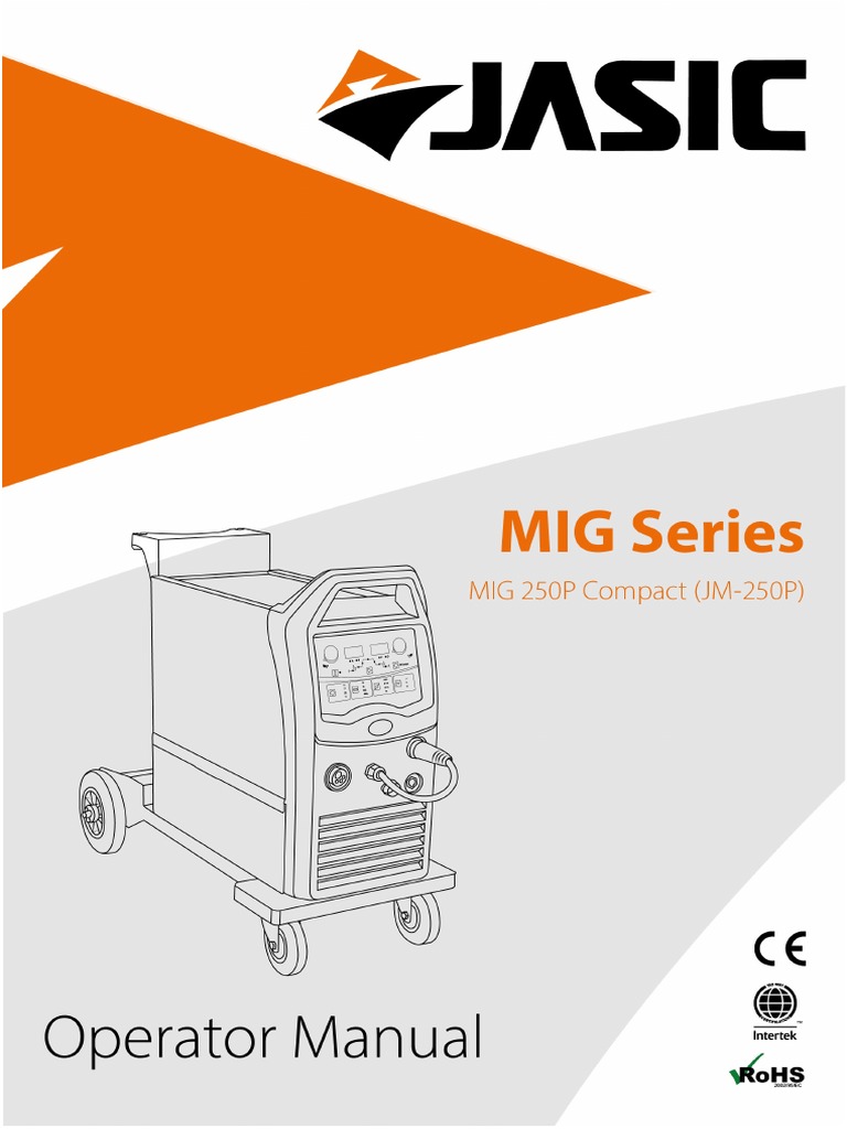 Jasic MIG 250P Manual | PDF | Welding | Construction