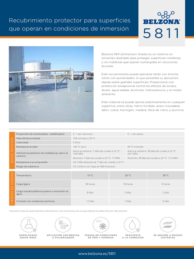 DMC-Belzona 5811 - Ficha Producto | PDF | Aluminio | Hormigón