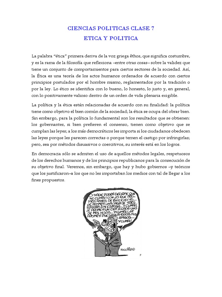Etica y Politica 7 | PDF | El príncipe | Democracia