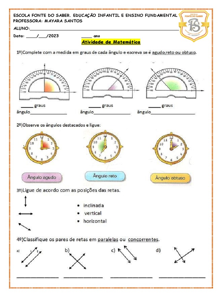 Angulos 4 Ano | PDF