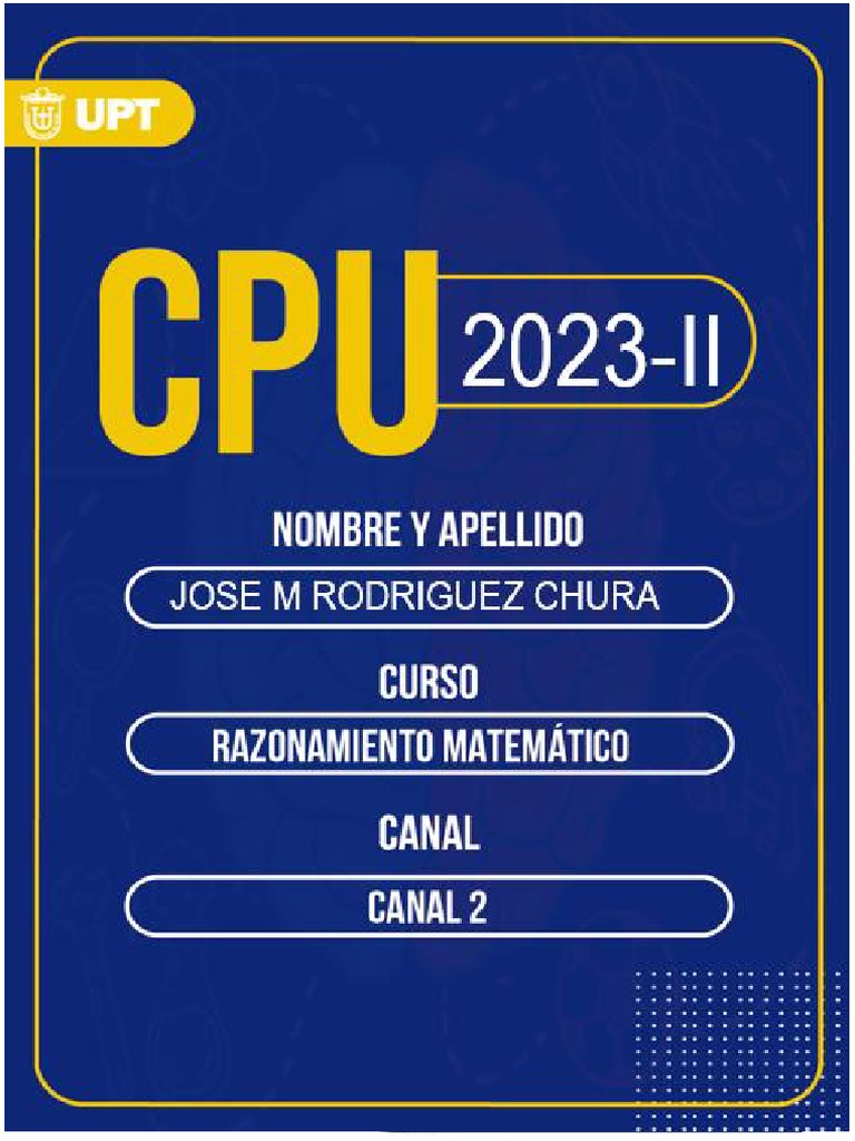 Modulo Raz Matematico Cpu 2023-Ii Upt | PDF | Números | Proporción