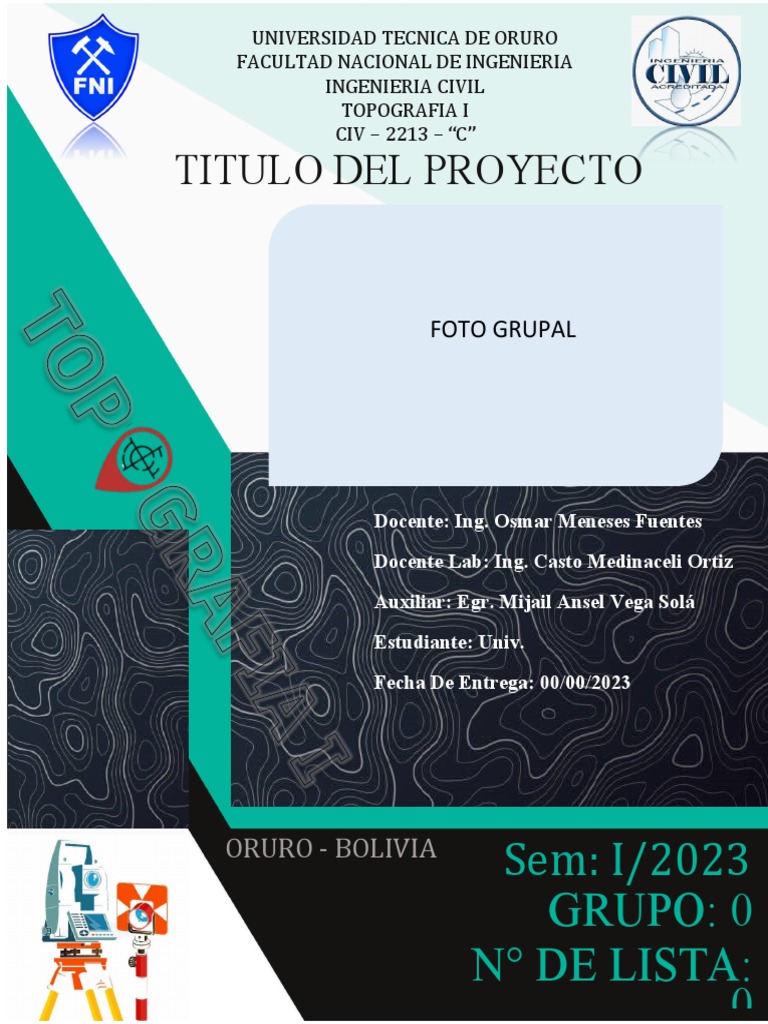 Caratula Proyectos CIV 2213 C Sem I - 23 | PDF