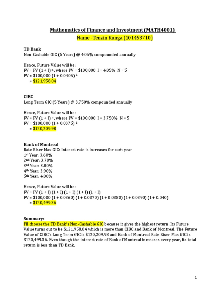 Math Assignment | PDF