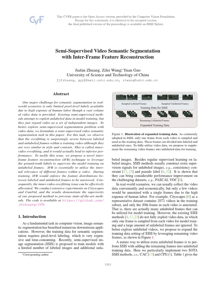 Zhuang Semi-Supervised Video Semantic Segmentation With Inter-Frame ... Zhuang Semi-Supervised Video Semantic Segmentation With Inter-Frame ...