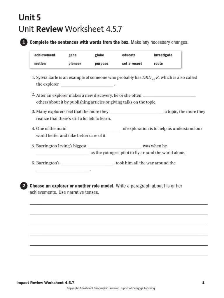 Owi l04 U05 07 Worksheet | PDF